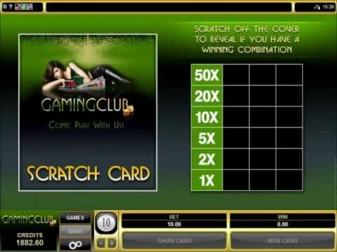 Scratch Card at Gaming Club Casino