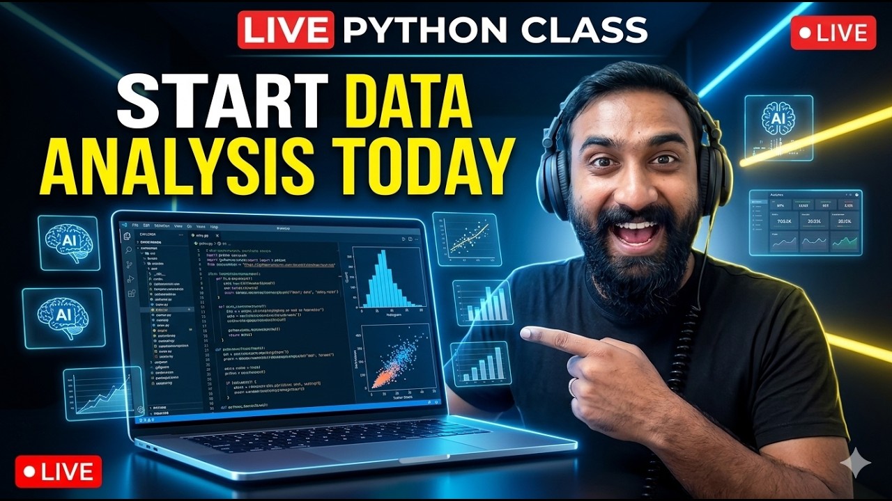 LIVE: Start Data Analysis with Python TODAY! | Complete Masterclass