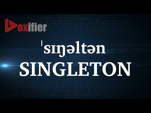 How to Pronunce Singleton in English - Voxifier.com