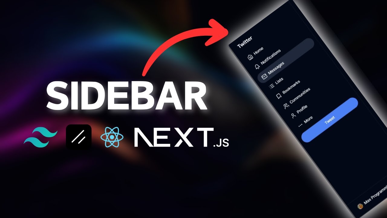 Build A Twitter Sidebar using Next.js 15, React, shadcn/ui, and Tailwind CSS