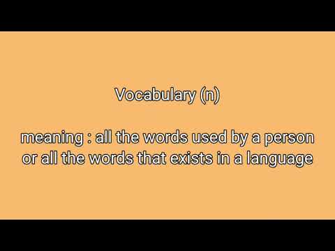 'Vocabulary' meaning, synonyms, syllables, pronunciation - Vocabulary Words