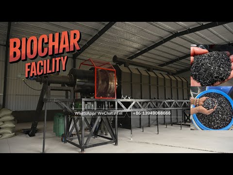 3Tn/hr Biochar Production Biomass Pyrolysis Equipment Biochar Lines