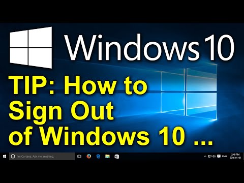 ✔️ Windows 10 Tip - How to Sign Out of Windows 10