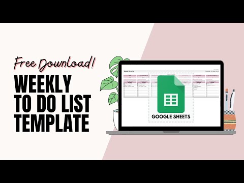 FREE DOWNLOAD: Weekly To Do List Google Sheets Free Template