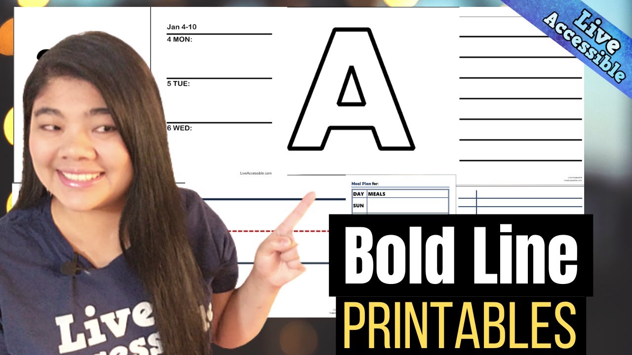 Bold Line Paper - FREE Printables #LiveAccessible