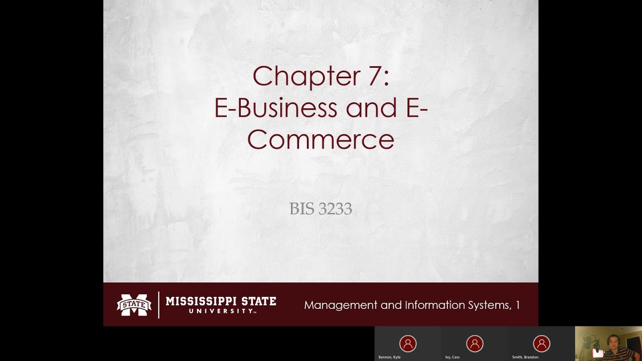 BIS 3233 - Chapter 7: E-Business and E-Commerce