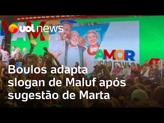 Eleições em SP: Boulos usa slogan de Maluf sugerido por Marta