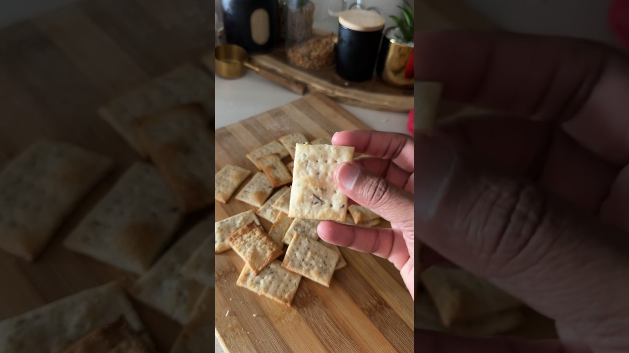 Better than Cheez-its | Parmesan Cheese Crackers #shorts #cooking #recipe #food
