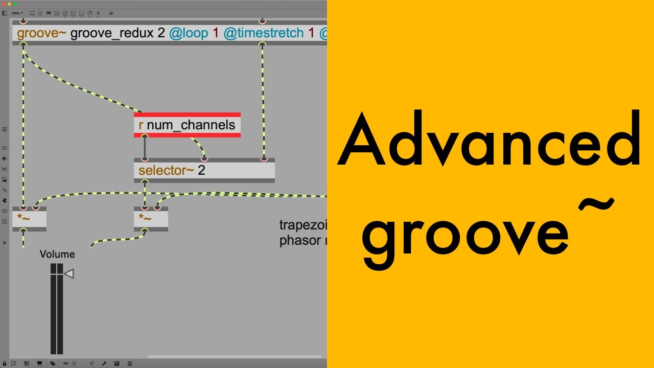 Advanced groove~: Clickless looping & Waveform UI [Max/MSP Tutorial]