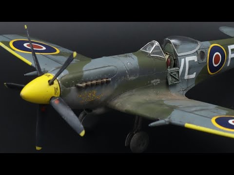 Scale Hanger 182 Spitfire mk XIV model aircraft build Airfix 1/48 ...