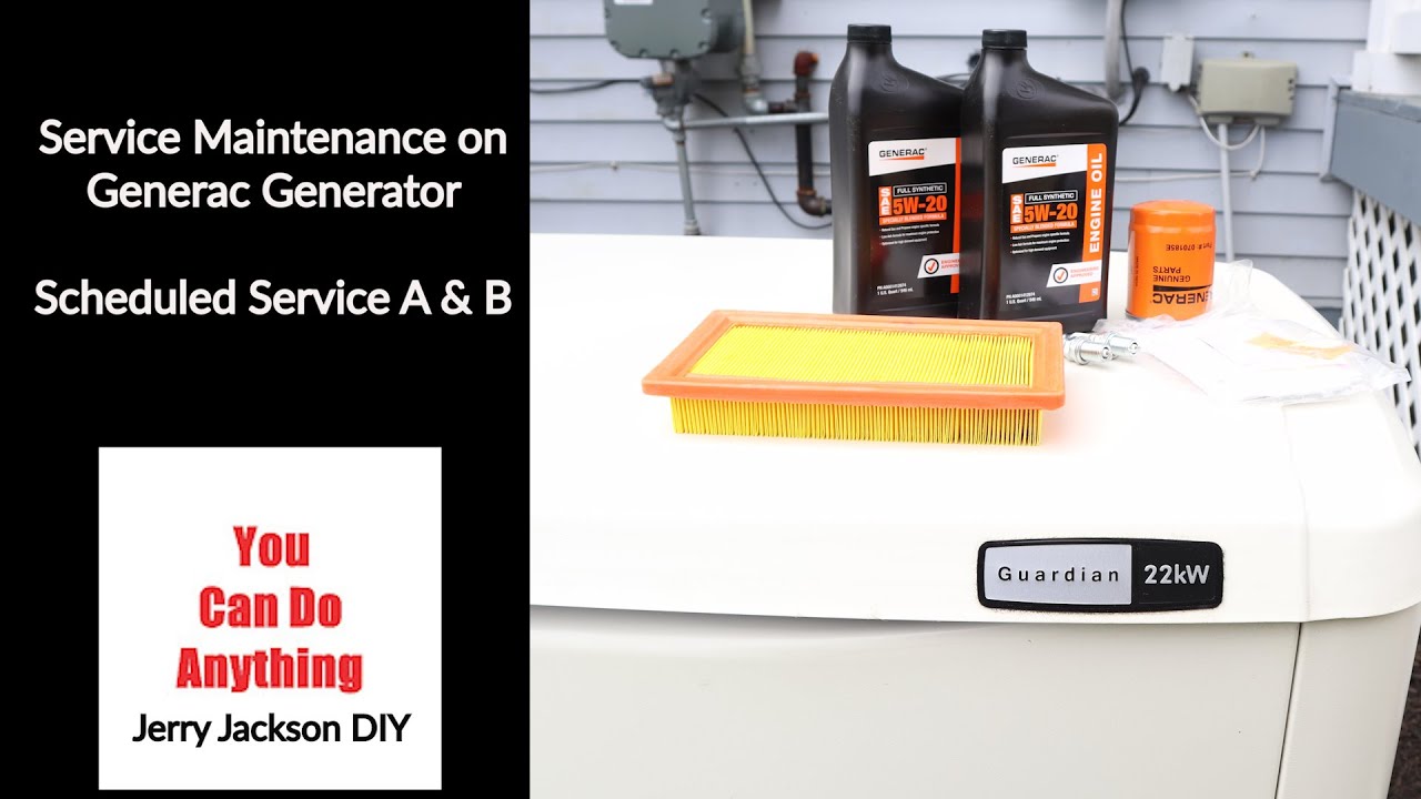 General Maintenance for Generac Generator, Schedule A & B