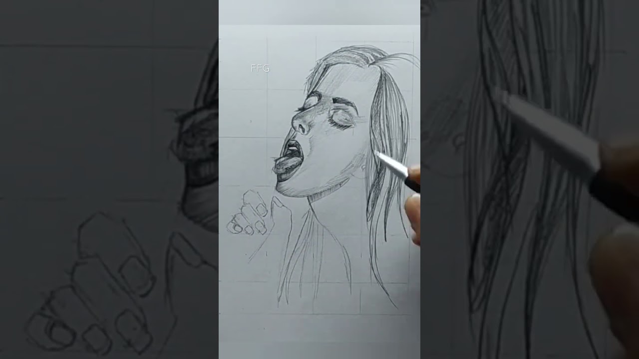 #shorts girl face drawing #short #art #viralshorts #viraltiktok #artist #pencildrawing #shrts #draw