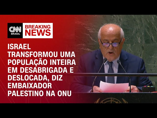 Israel destruiu mais de 40% das casas em Gaza, diz embaixador palestino na ONU | CNN Brasil