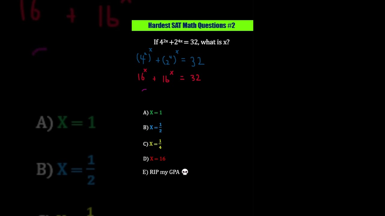 Exponent SAT Math Question