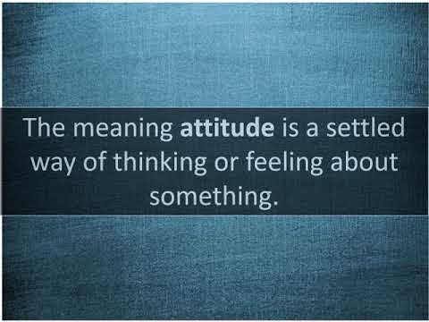 What Is The Meaning Of Attitude