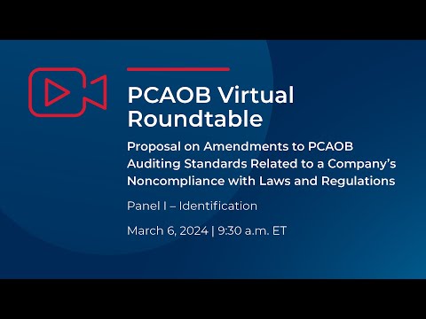 PCAOB Roundtable - Panel 1: Identification