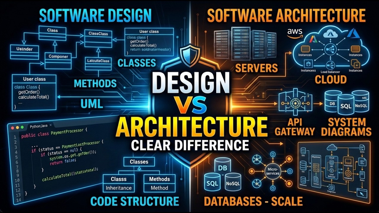 Software Design vs Software Architecture | The Exact Difference Explained Clearly