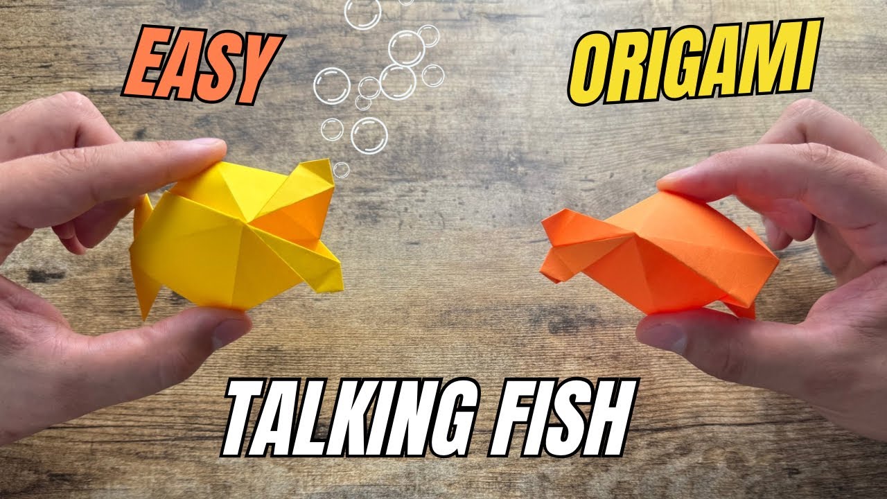 ORIGAMI TALKING FISH EASY TUTORIAL | HOW TO MAKE TALKING FISH FROM PAPER CRAFT INSTRUCTIONS