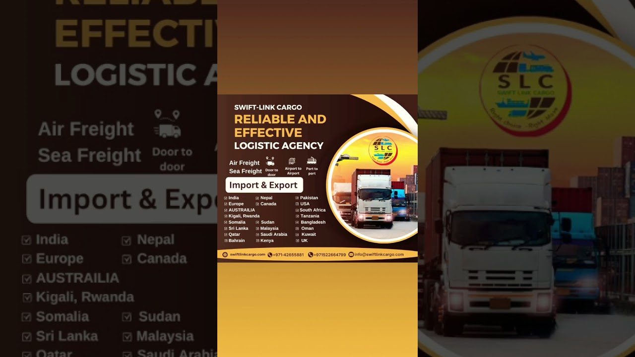 Freight & Logistics agency in Dubai #swiftlinkcargo #courier #shipping #logistics #cargo