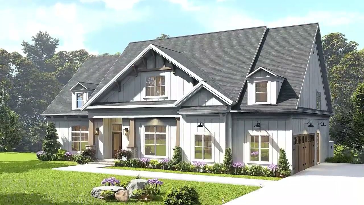 Country Craftsman House Plan 12333JL Walkthrough Tour