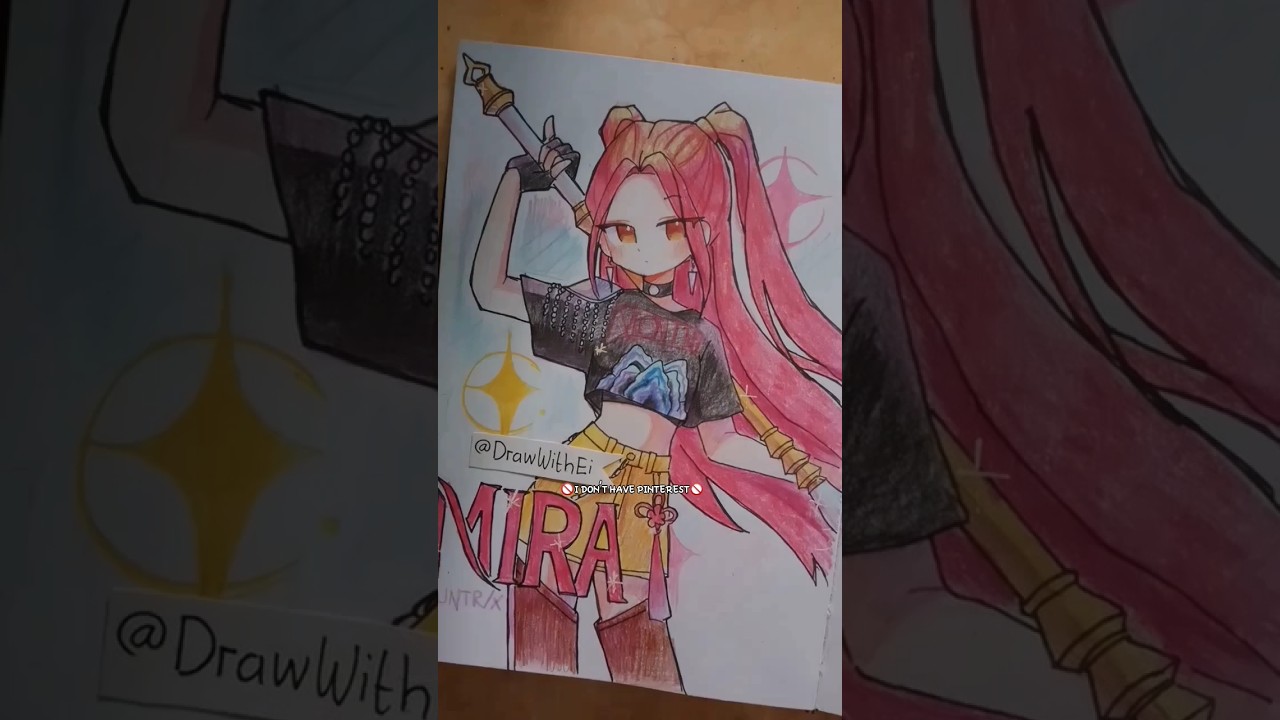 Gambar karakter Mira fanart Kpop Demon Hunters ✨ #art #drawing #shorts