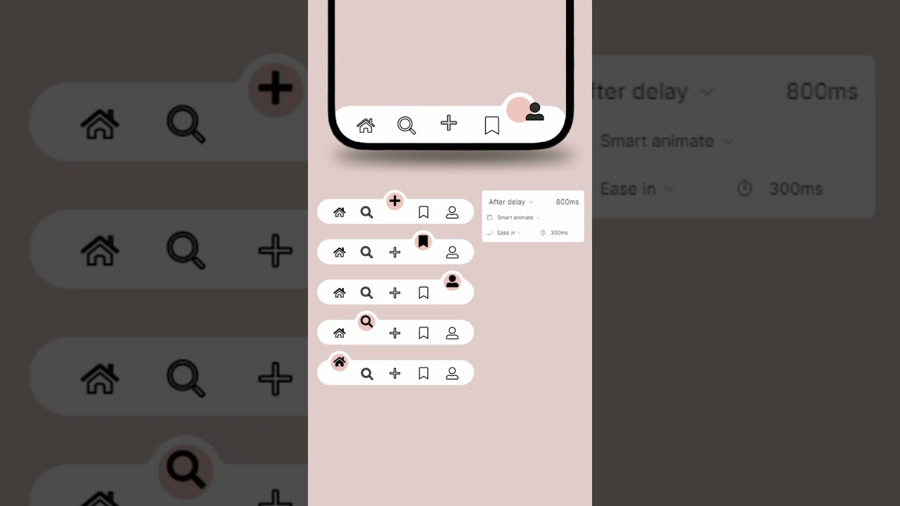 Bottom navigation bar animation.
