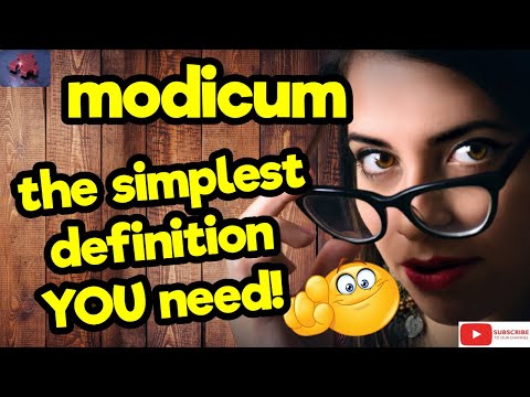 MODICUM. The simplest definition YOU need!! #tellsvidetionary™