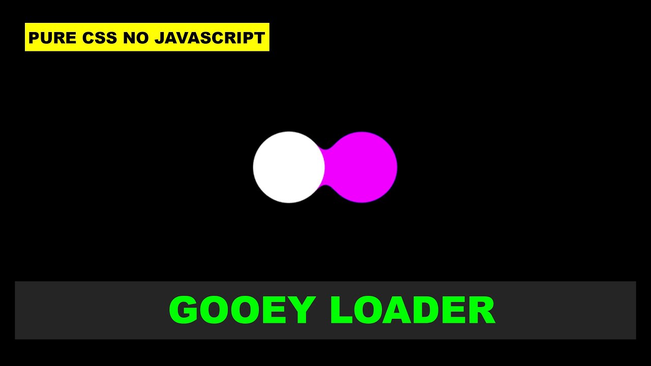 Css Loader | Html Css Loader | Css Animation Loader - No Javascript | Css Gooey Loader