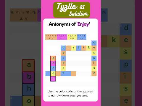 Learn 5 Antonyms of the word - Enjoy | Word Puzzles