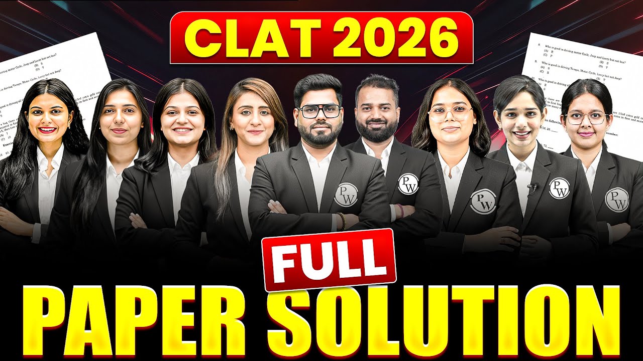 CLAT 2026 Paper Solutions | CLAT 2026 Detailed Paper Solution & Section-Wise Breakdown | CLAT 2026