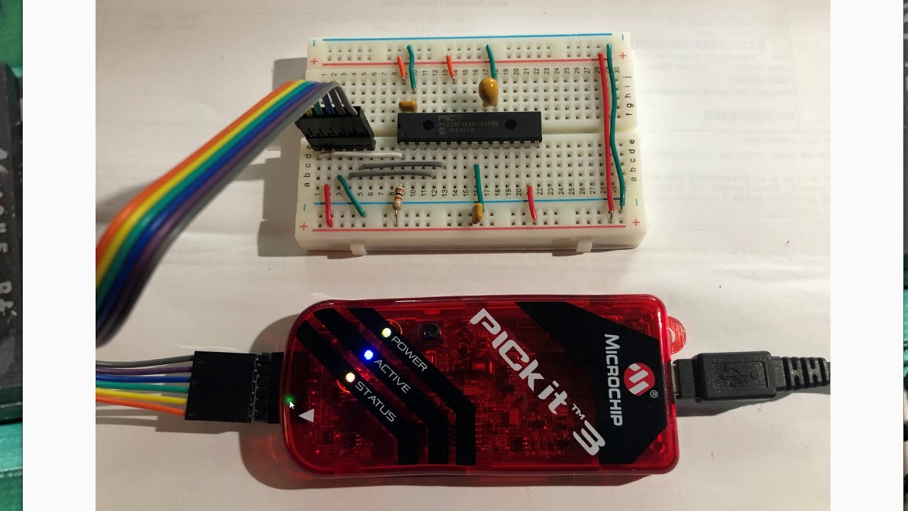 PICKit 3   Programming a PIC32MX250F128 in the DIP28 package   STB402