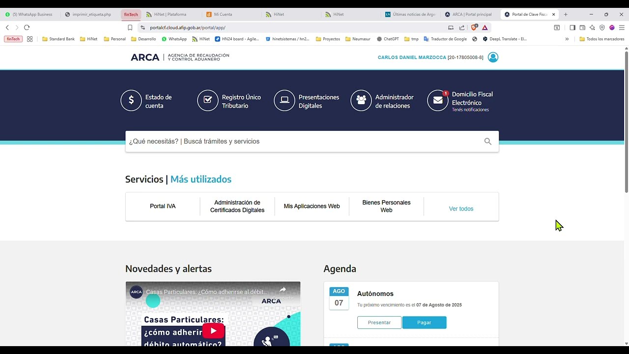 Certificado ARCA, vinculación de computador