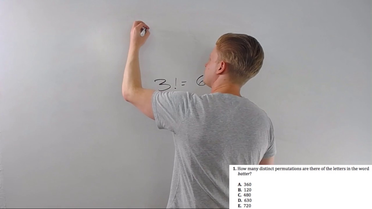 ACT Math:  How to do Permutations & Distinct Permutations