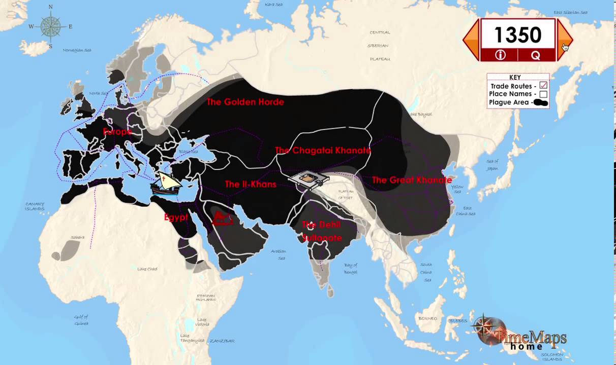 The Black Death Interactive History Map