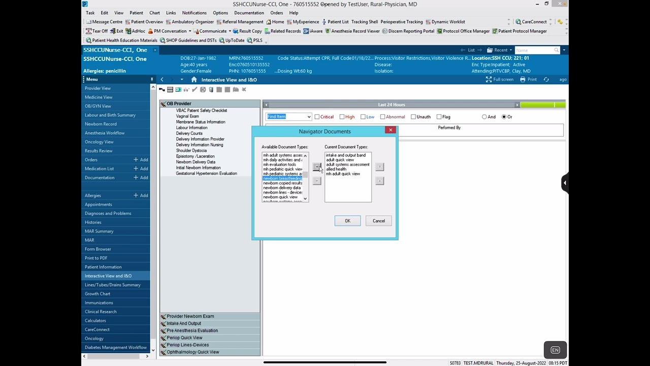 How to access nursing documentation in Cerner