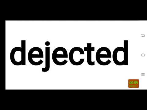 dejected meaning in Hindi