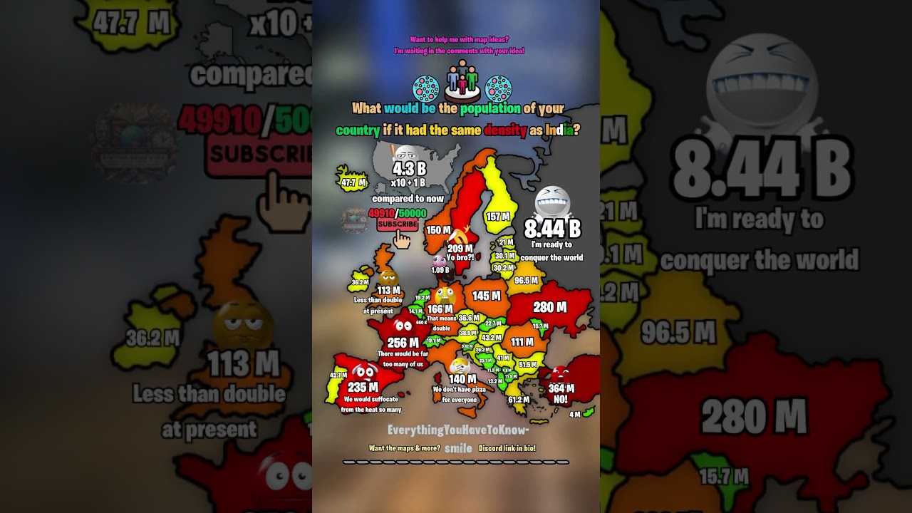 What would your country's population be with the density of India? 🧑‍🧑‍🧒‍🧒🗿#shorts #map