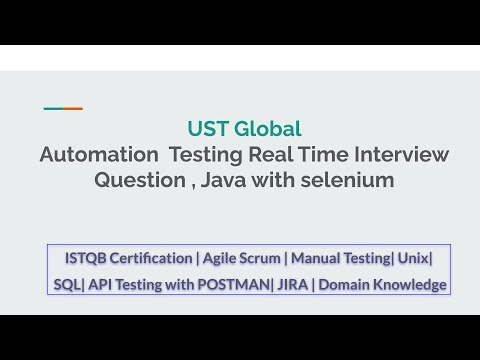 UST Global Automation Testing Interview Question Java with Selenium