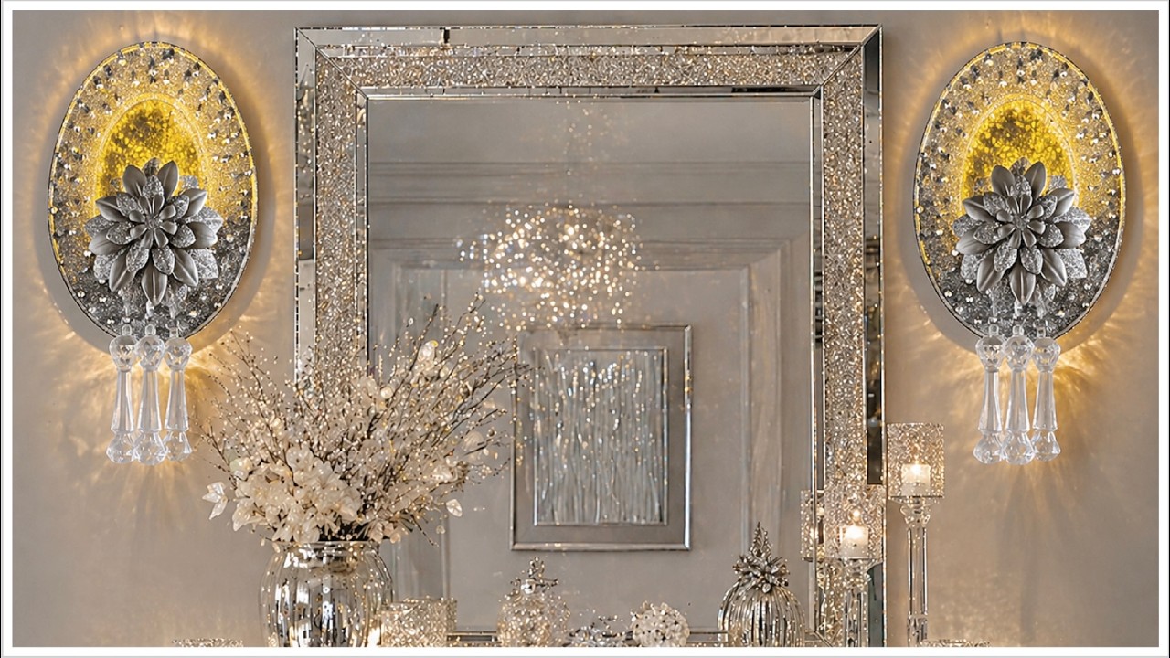 DIY DOLLAR TREE GLAM WALL SCONCE | DIY ELEGANT WALL SCONCE
