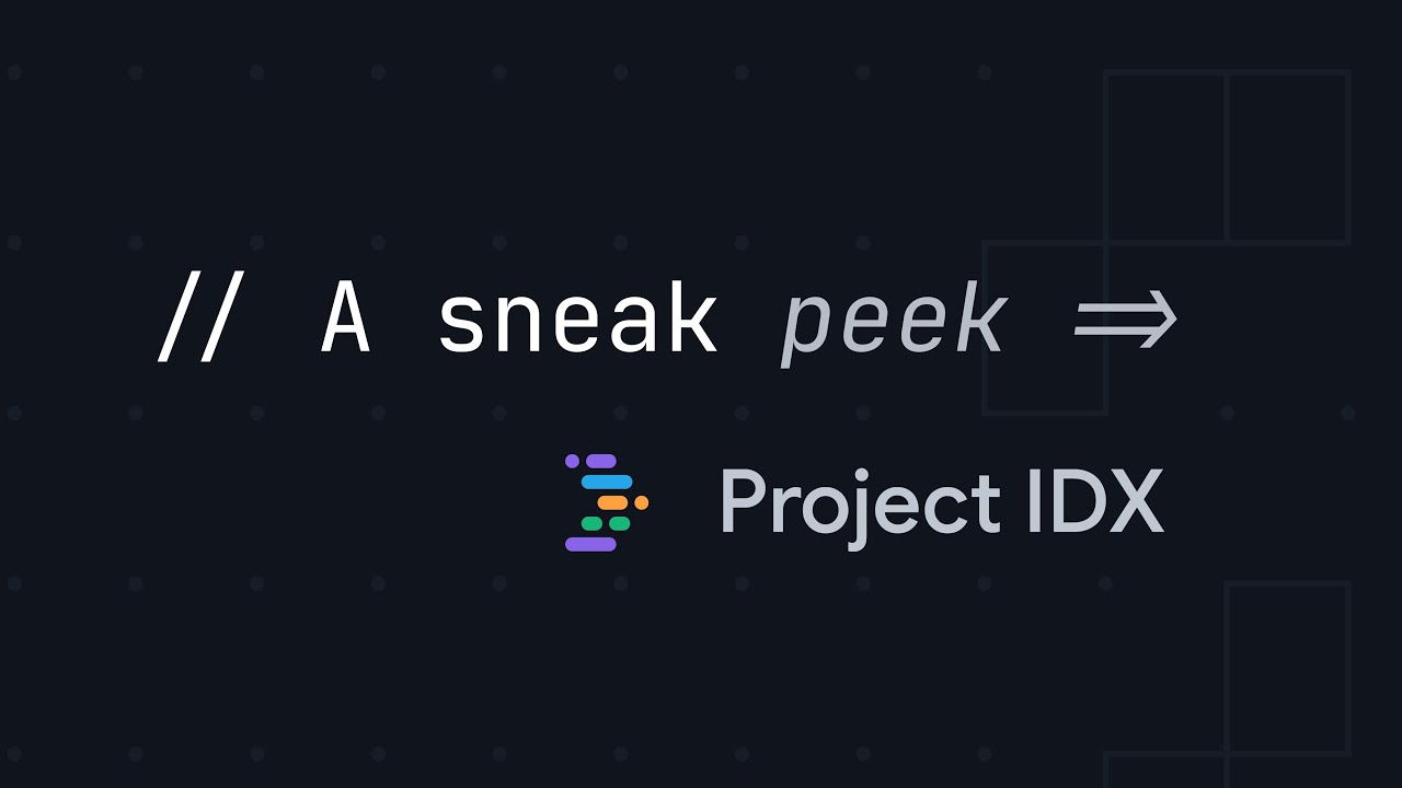 Project IDX: Full-stack application development with generative AI