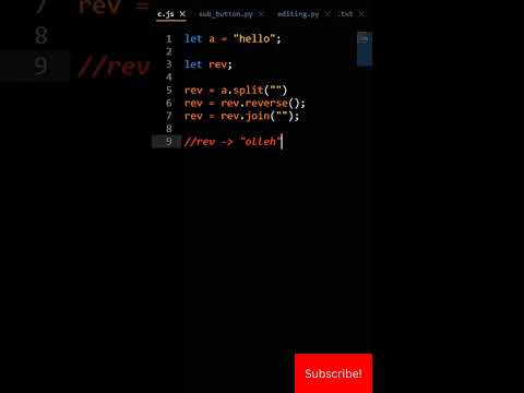 Reverse String In JavaScript