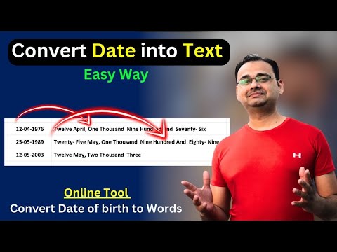 How to Convert Date into Text 📆or Date of Birth into Word Converter