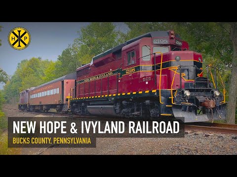 New Hope & Ivyland Equipment Move with Former LIRR P72 Coach