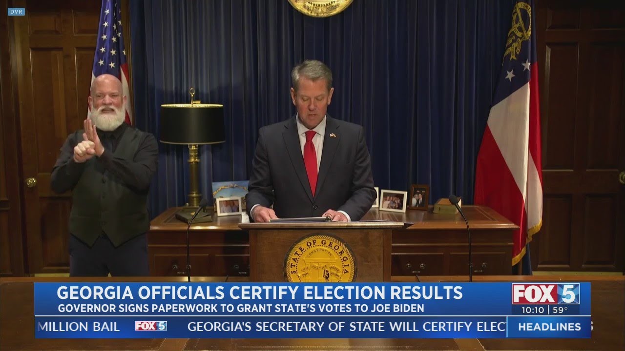 Georgia Officials Certify Election Results