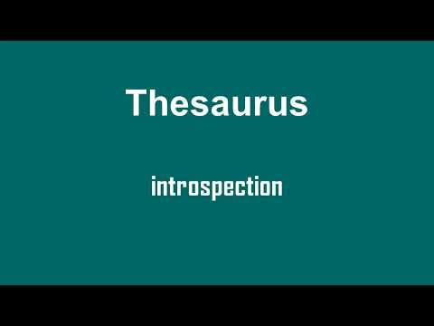 introspection, Thesaurus, Synonyms, Vocabulary Development, English Practice for Fluency #Words