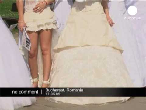 Romania - Brides march to promote family values
