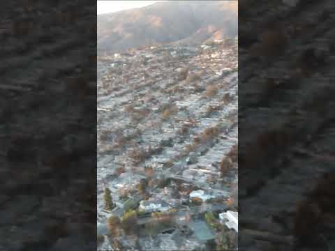Flying over Pacific Palisades Fire Damage in a Black Hawk Helicopter