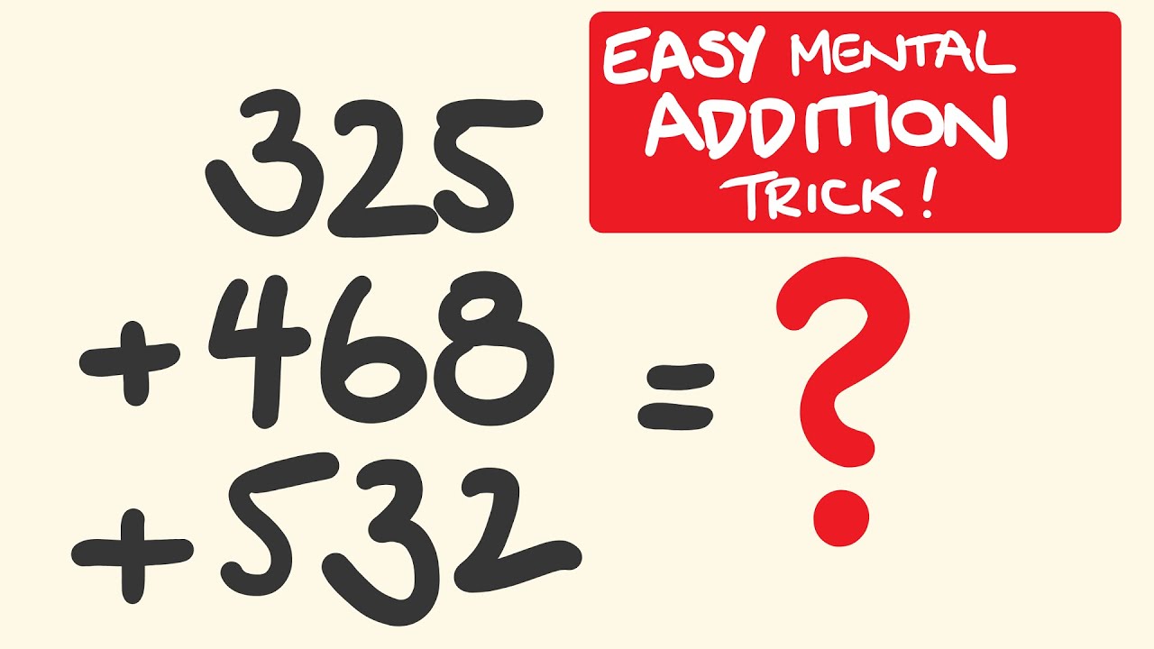 Easy Addition trick to add large numbers instantly!