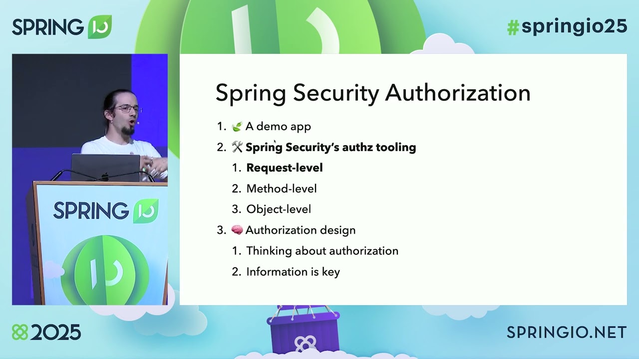 Authorization in Spring Security: permissions, roles and beyond by Daniel Garnier-Moiroux @Spring IO