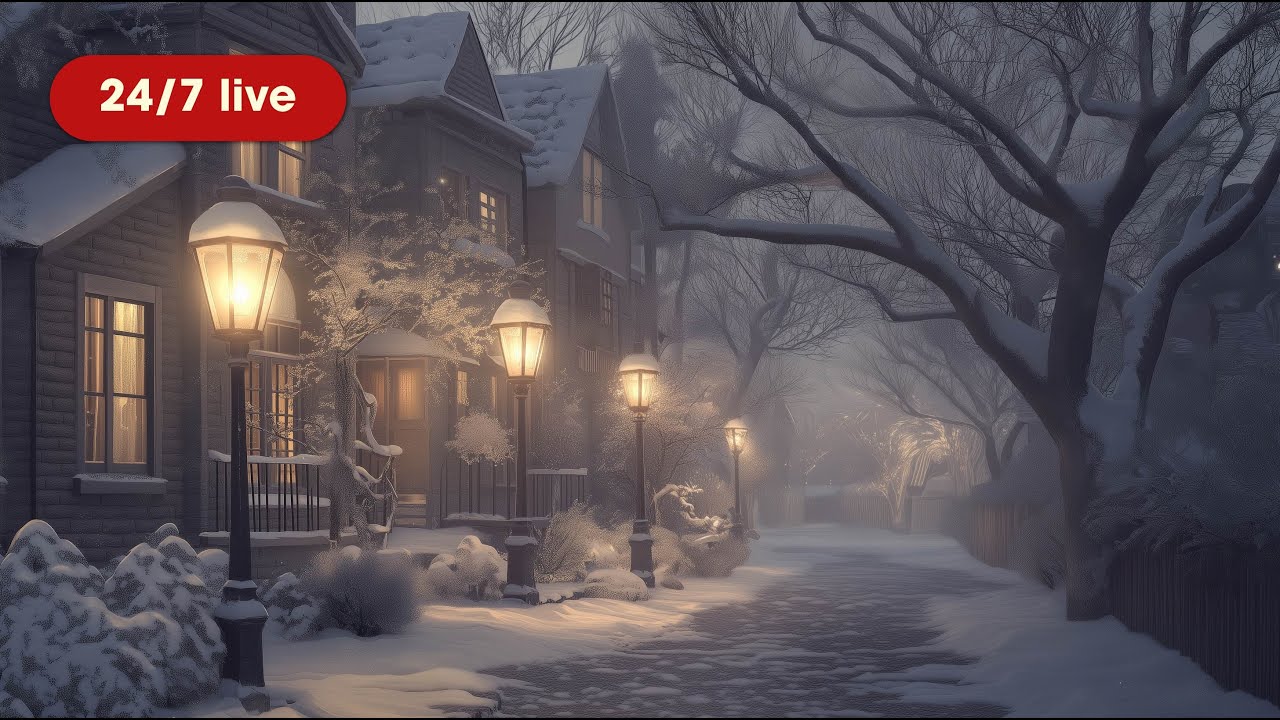 24/7 Winter Street (free PDF) – Cozy Christmas Instrumental Music for Sleep, Study & Focus